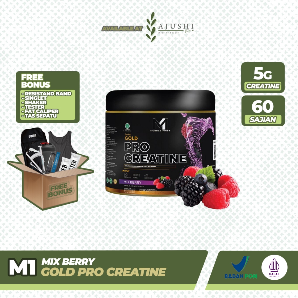 Jual M1 Muscle First Pro Gold Creatine 300 Gram/360gr Creatine ...