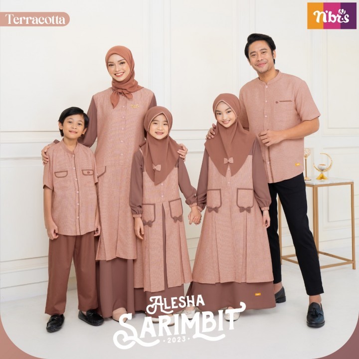 Jual arimbit Nibras Terbaru 2023 Alesha Terracotta/Gamis dan Koko ...