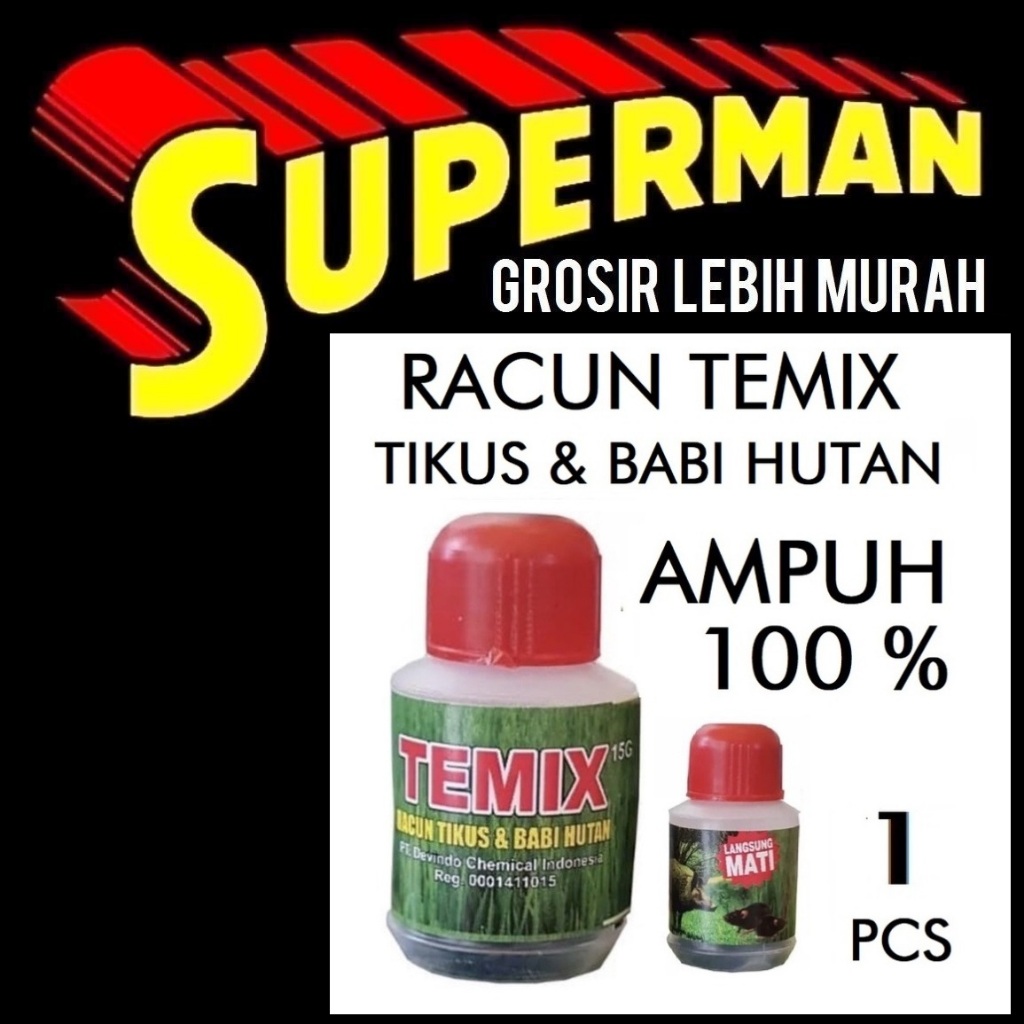 Jual (6J) TEMIX RACUN TIKUS botol racun tikus dan babi hutan terampuh ...