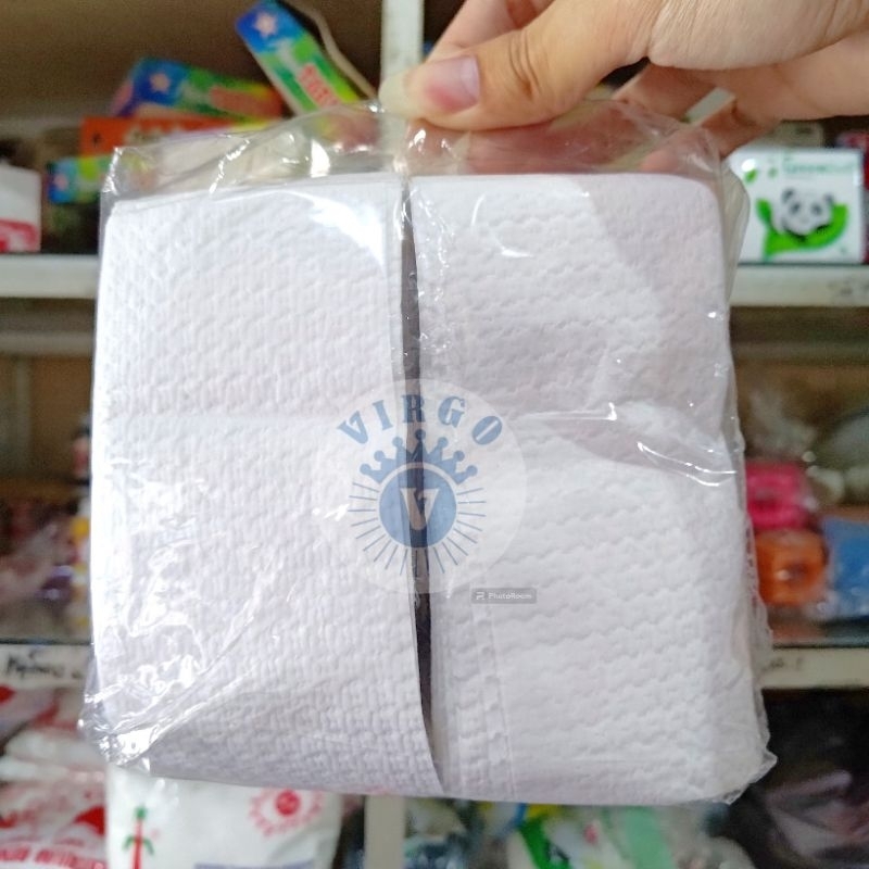 Jual {Isi 100} Tisu / Tissue Makan Putih Belah Dua - Merek T-Soft ...