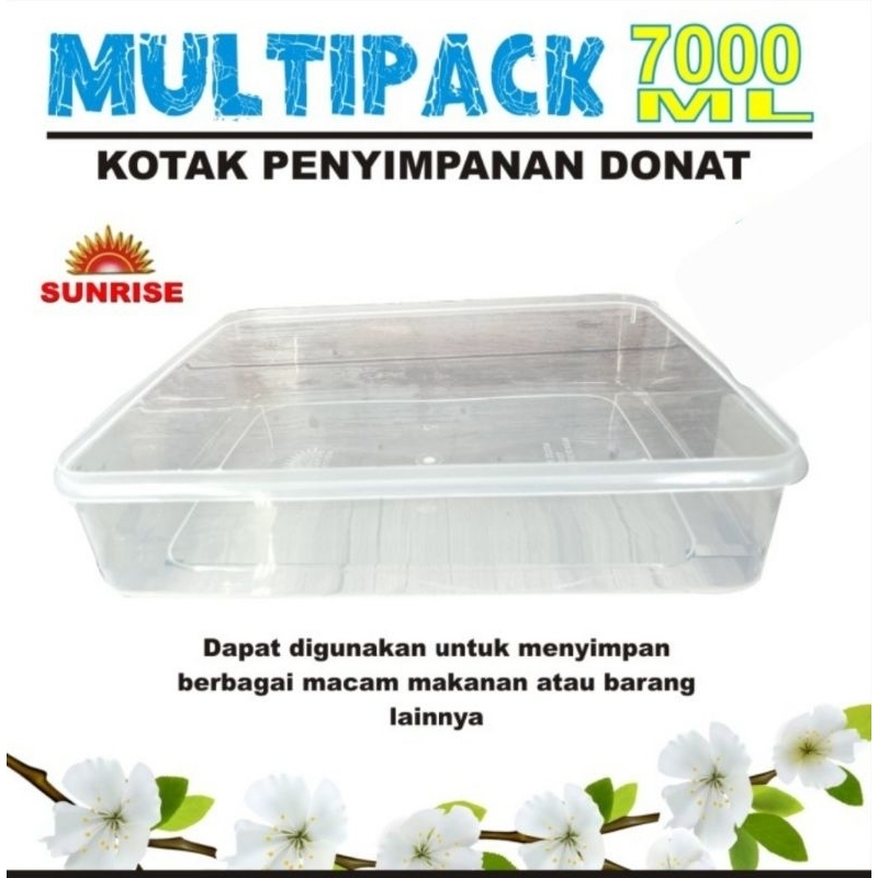Jual Kotak Toples Donat 7000 ML Sunrise Multipack Sealware Tempat ...