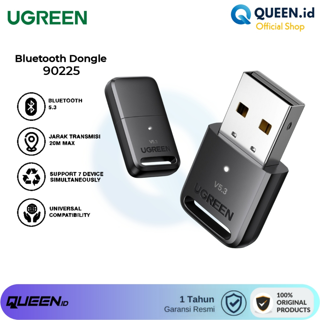 Jual UGREEN Bluetooth Receiver Dongle USB BT 5.3 Adapter PC Dongle 90225 | Shopee Indonesia
