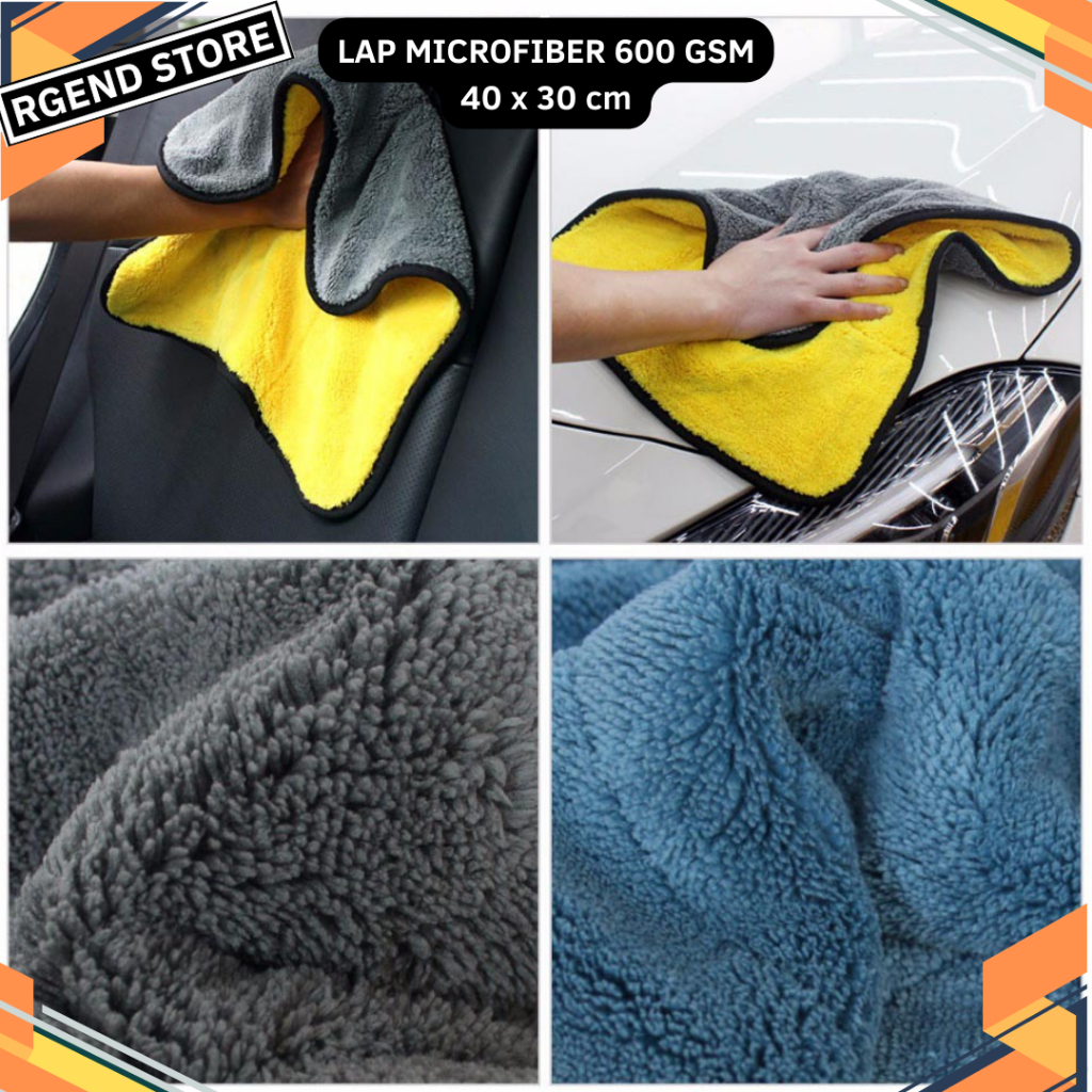 Jual Kain Lap Handuk Microfiber 600gsm 40 x 30 cm Lap Pembersih ...