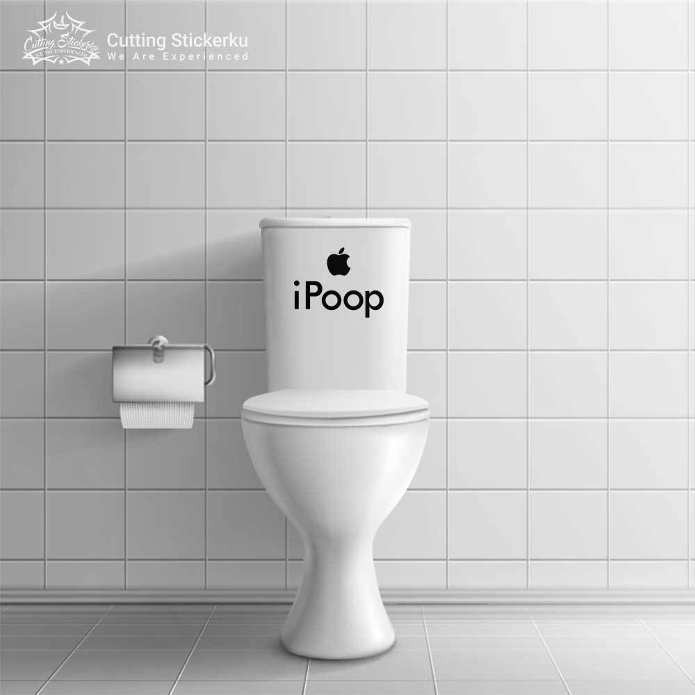 Jual Cutting Stiker Apple Closet Kamar Mandi Sticker Kaca Helm Ipoop ...