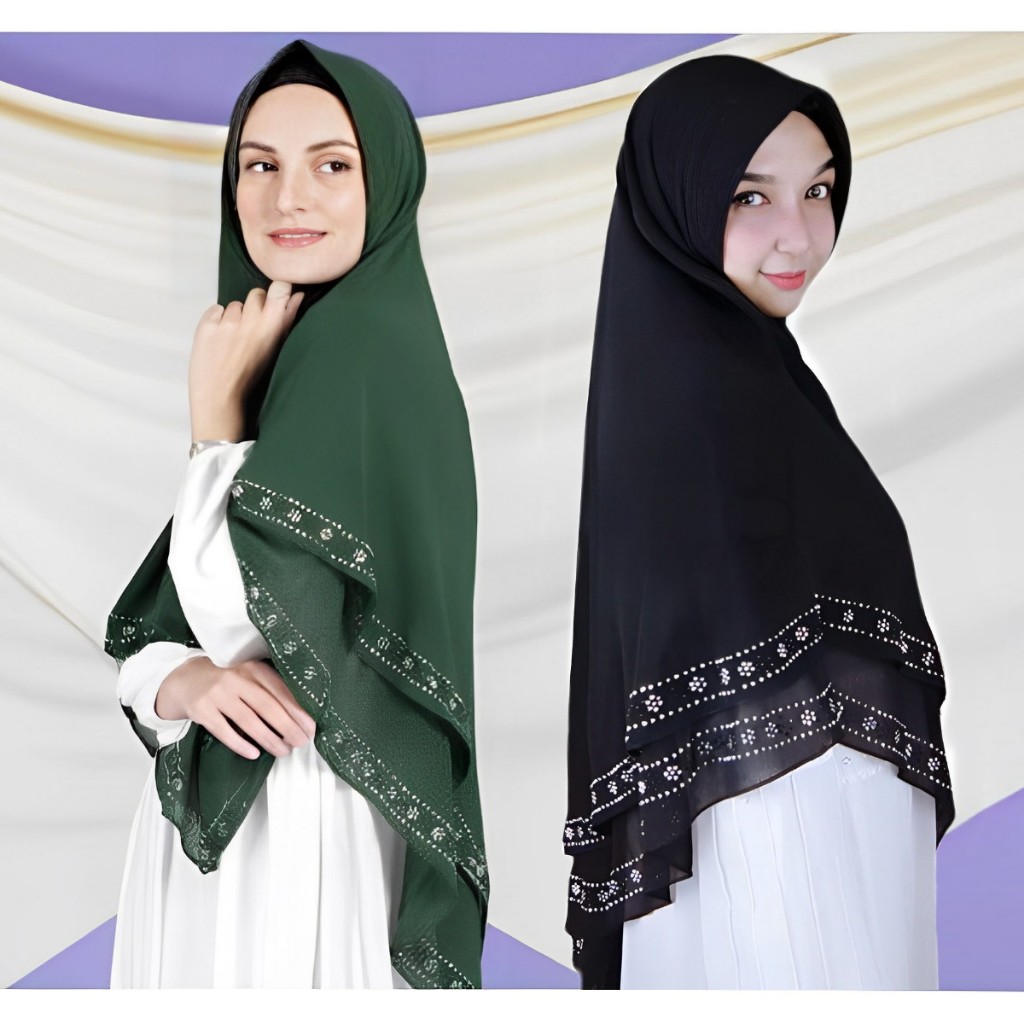 Jual HIJAB 2 LAYER PREMIUM 2 SISI PAYET MUTIARA JUMBO ANZANI / DOUBLE ...