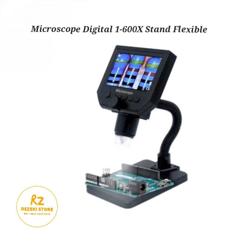 Jual Microscope Digital Lcd 1-600X Stand Flexibel | Shopee Indonesia