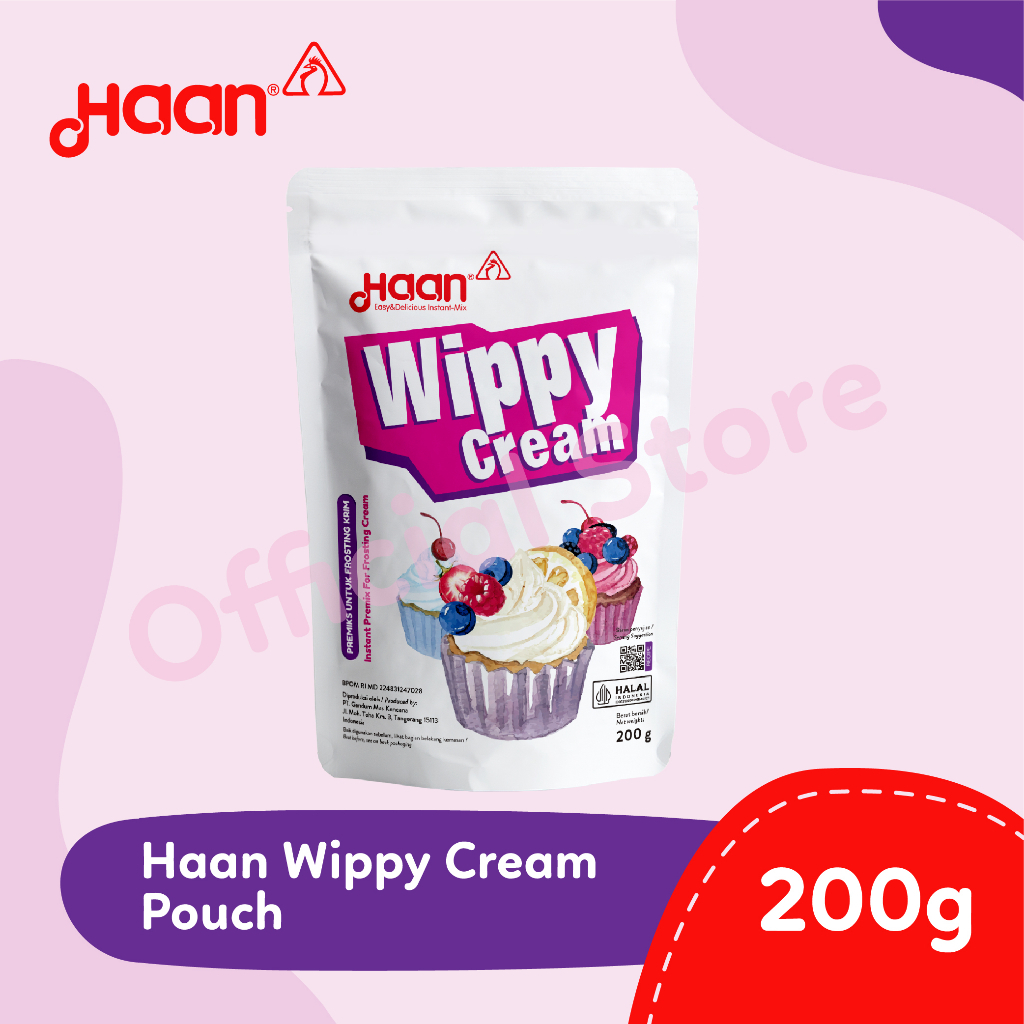 Jual Haan Wippy Cream Whipped Cream 200gr Instan Toping bubuk whippy ...