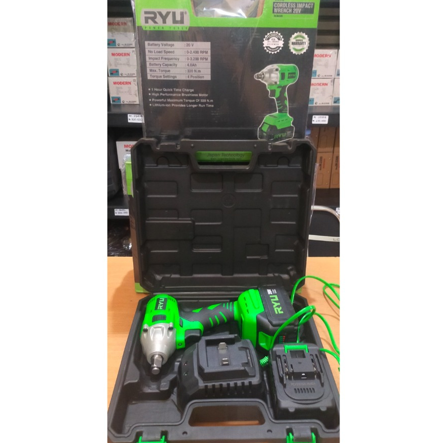 Jual RYU RCW20V Mesin Bor Cordless Impact Wrench 20V (Bor Pembuka Baut ...