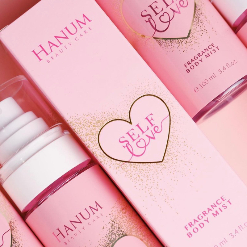 Jual [ FREE MINI GOLD ] Body Mist Self Love HBC 100ml Hanum Beauty Care ...