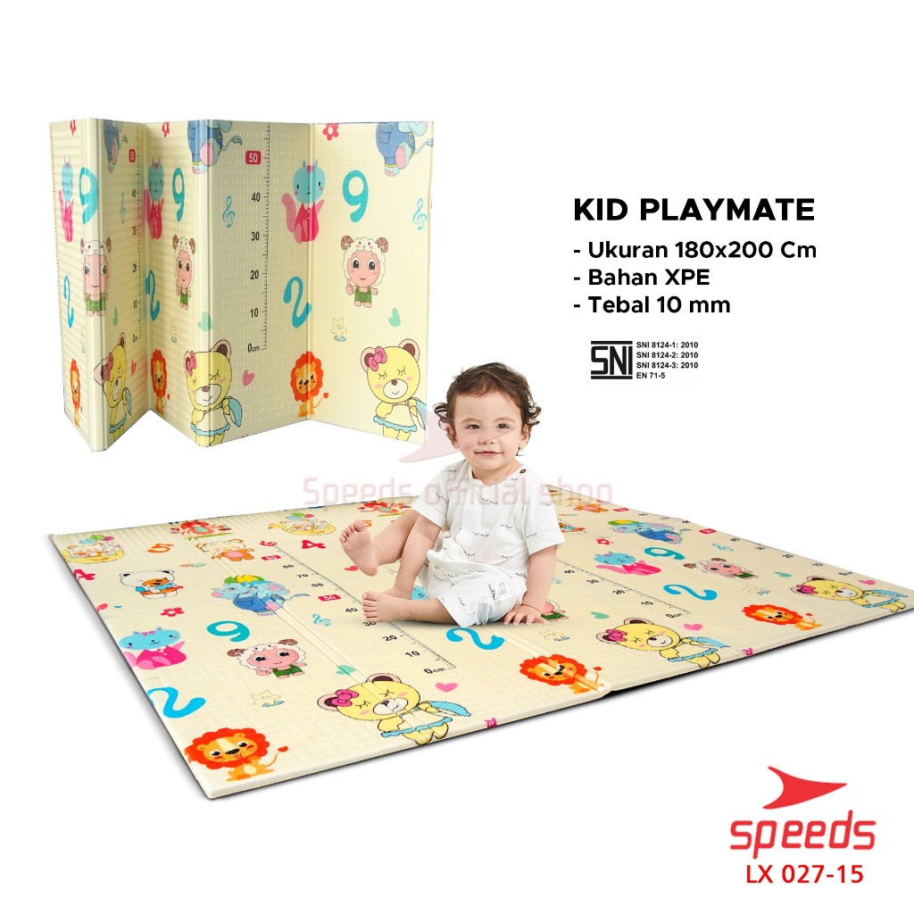 Jual SPEEDS SNI Playmat Bayi Karpet Lipat Playmate Matras 180x200cm ...