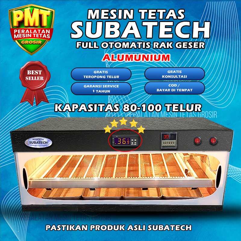 Jual Mesin Tetas Telur Full Otomatis Penetas SUBATECH MTFORG 80 100 ...