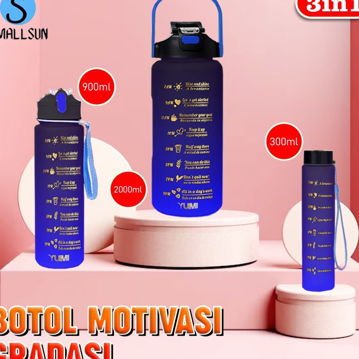 Jual Kode OKV671 (SS) Botol Minum Gradasi Viral Beranak 3 in 1 2000mL ...