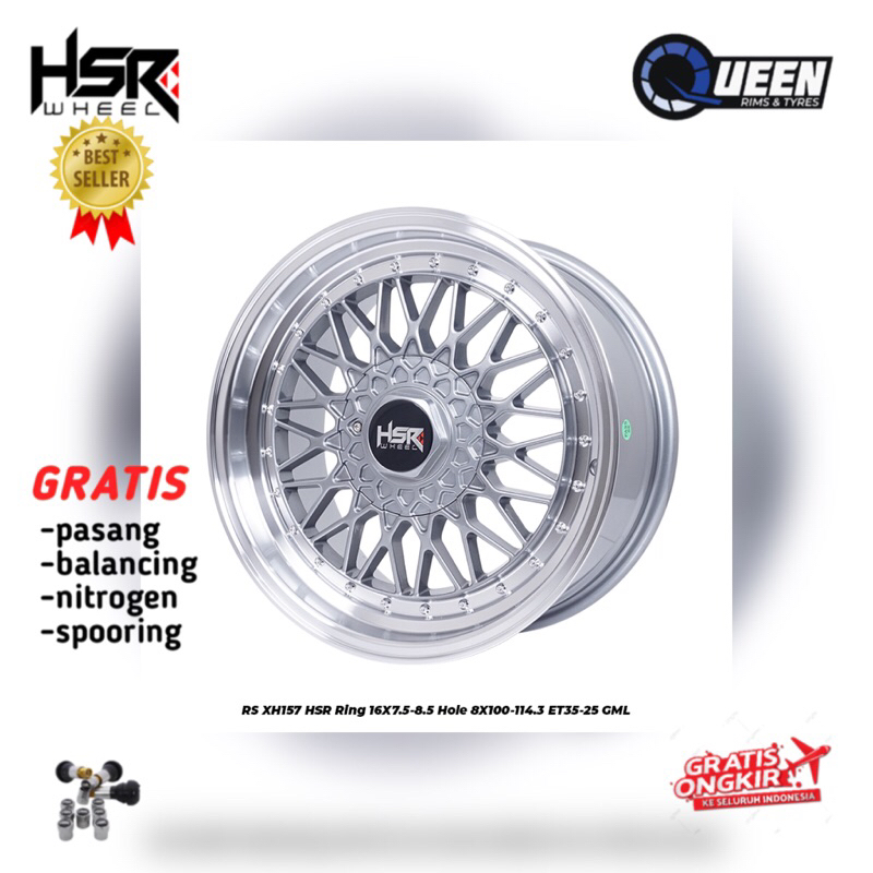 Jual VELG RACING CELONG MIRIP BBS R16 HSR RS XH untuk mobil avanza, xenia, veloz, sigra, calya ...