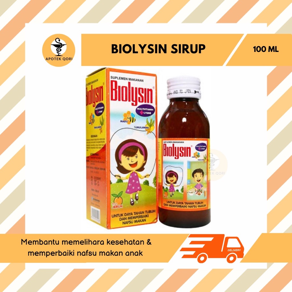 Jual BIOLYSIN SIRUP 100 ML/LYSINE/NAFSU MAKAN ANAK | Shopee Indonesia