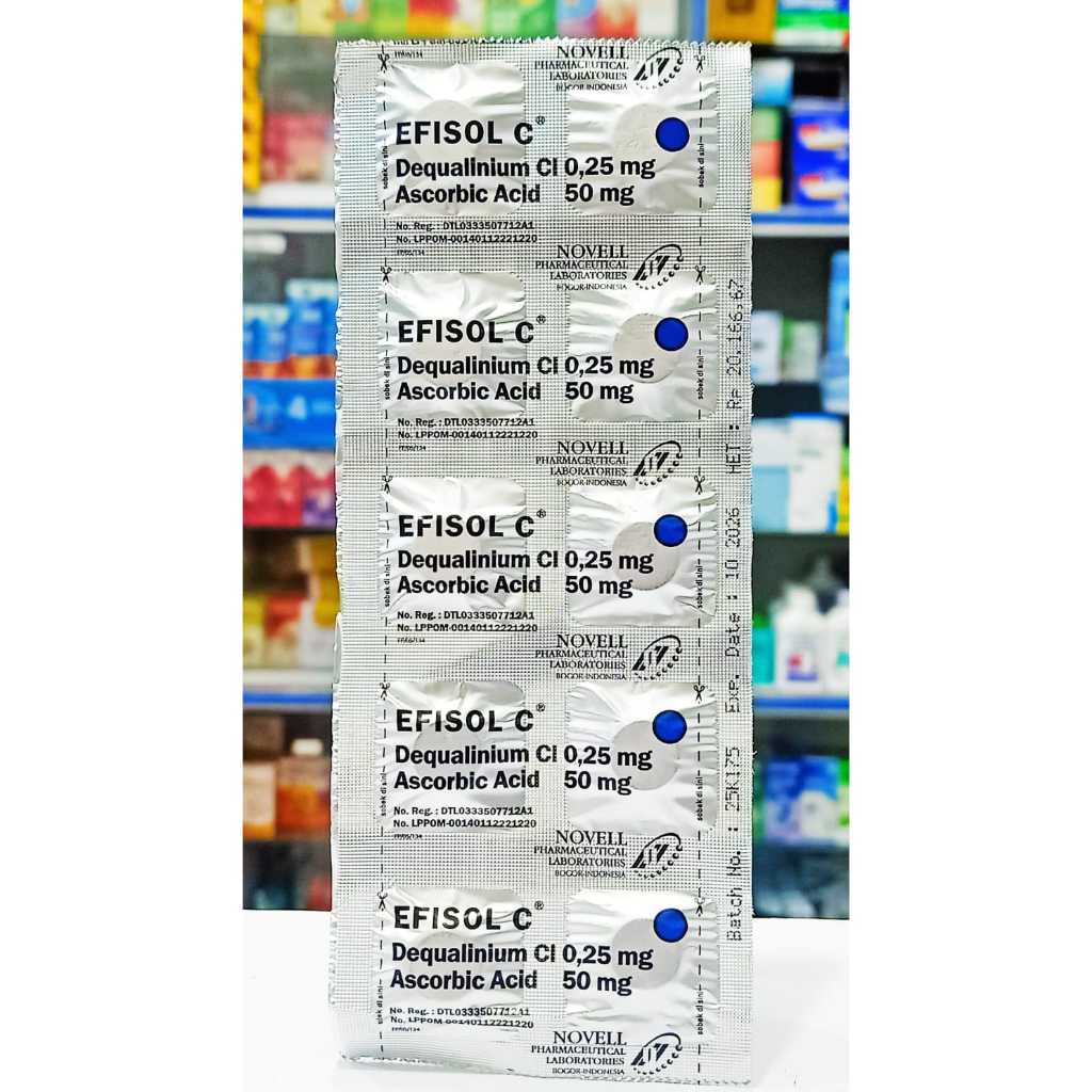 Jual Efisol C Lozenges 1 STRIP ISI 10 TABLET - Meredakan Radang ...