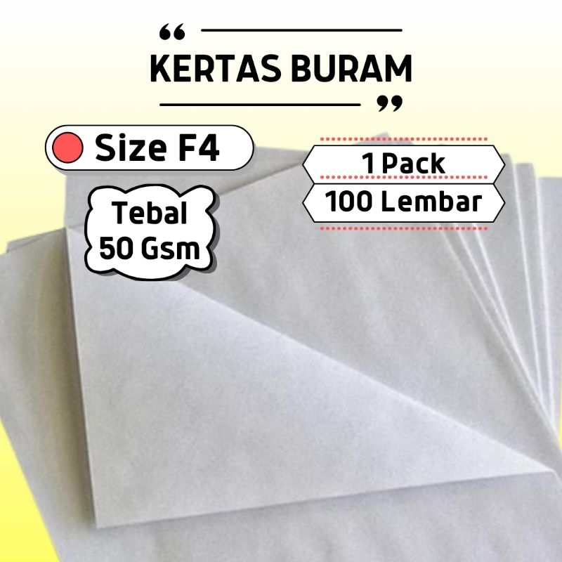 Jual 100 lembar Kertas Buram F4 | Shopee Indonesia