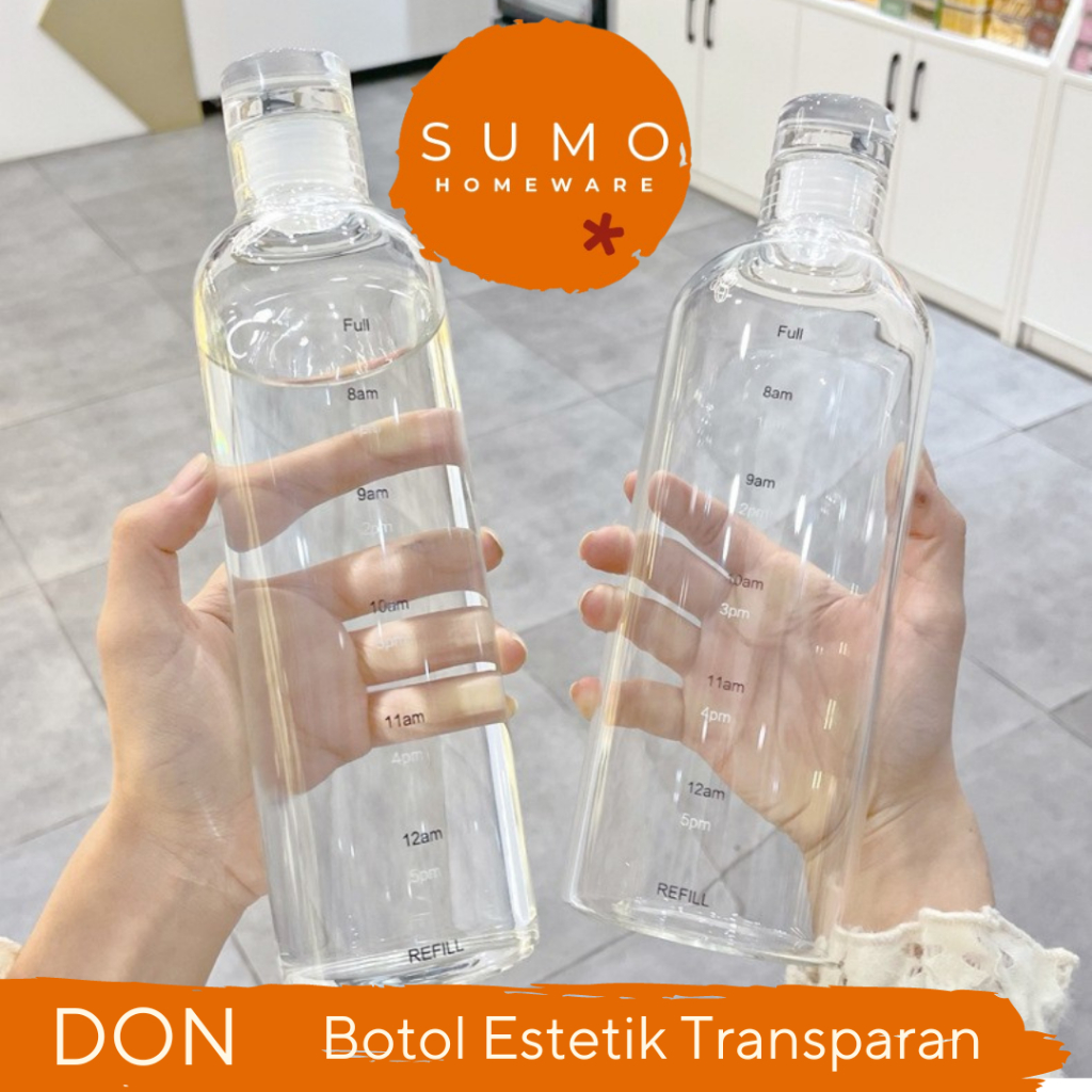 Jual |SUMO| DON Tumbler Kaca Botol Termos Transparan Botol Kaca Infused ...