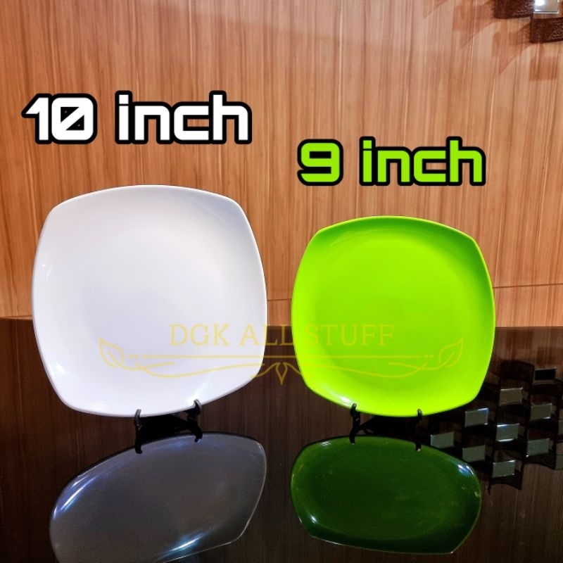 Jual Piring Saji Makan Ceper Segi Empat Kotak Petak Melamin Melamine ...