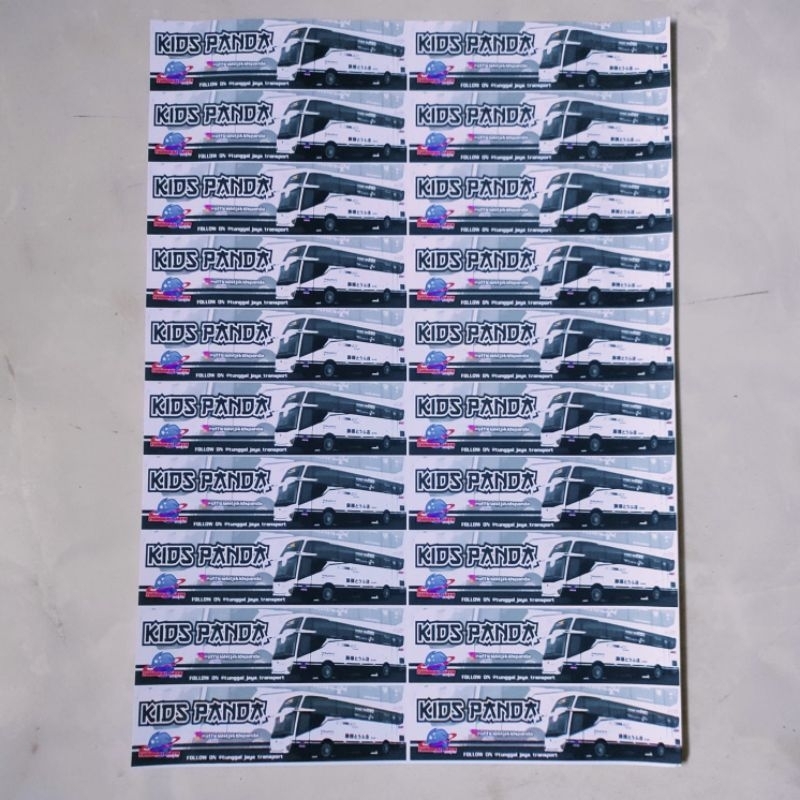 Jual stiker panjang kids panda sticker bus basuri | Shopee Indonesia