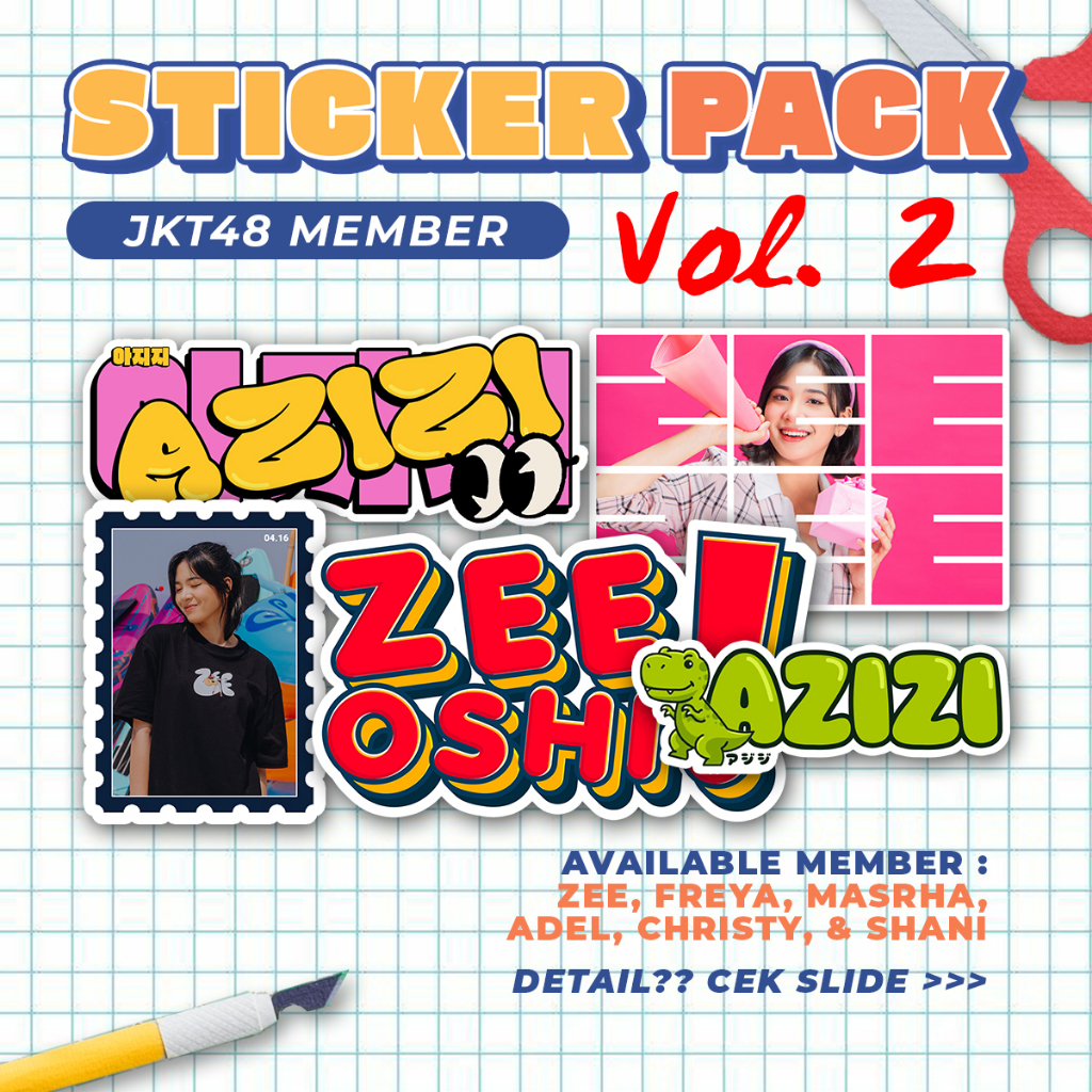 Jual [ ISI 5 ] STICKER PACK ZEE FREYA JKT48 PREMIUM MENGKILAP TAHAN AIR ...