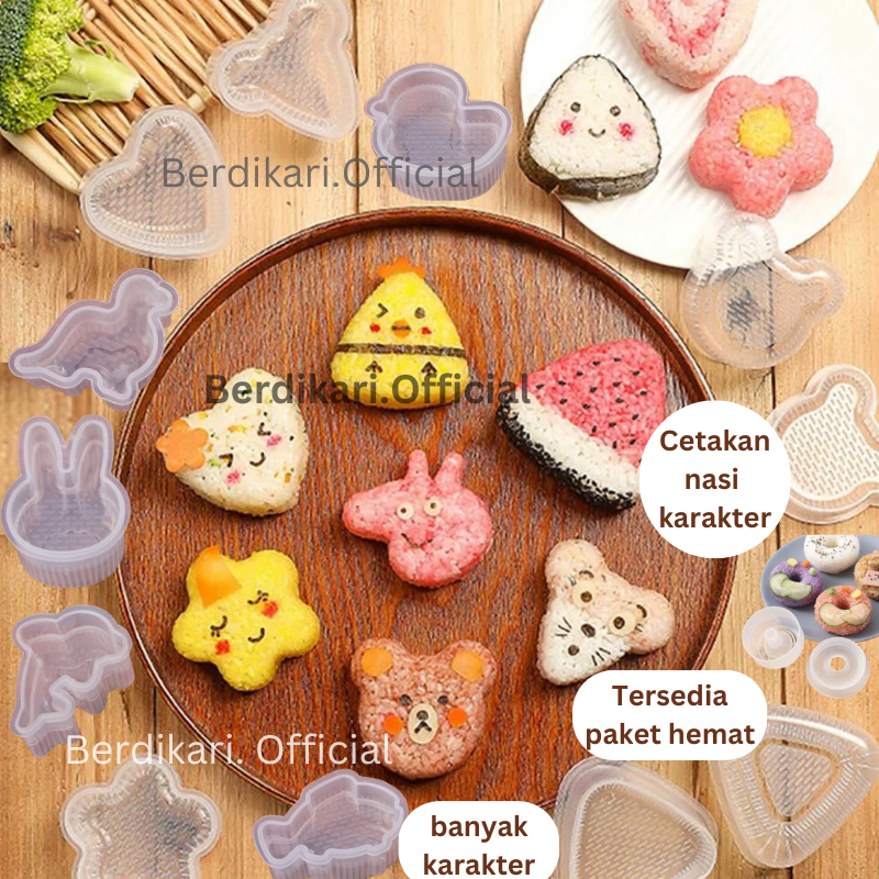 Jual Cetakan Nasi Bento Karakter Set Lengkap Lucu Perintilan Bekal Anak ...