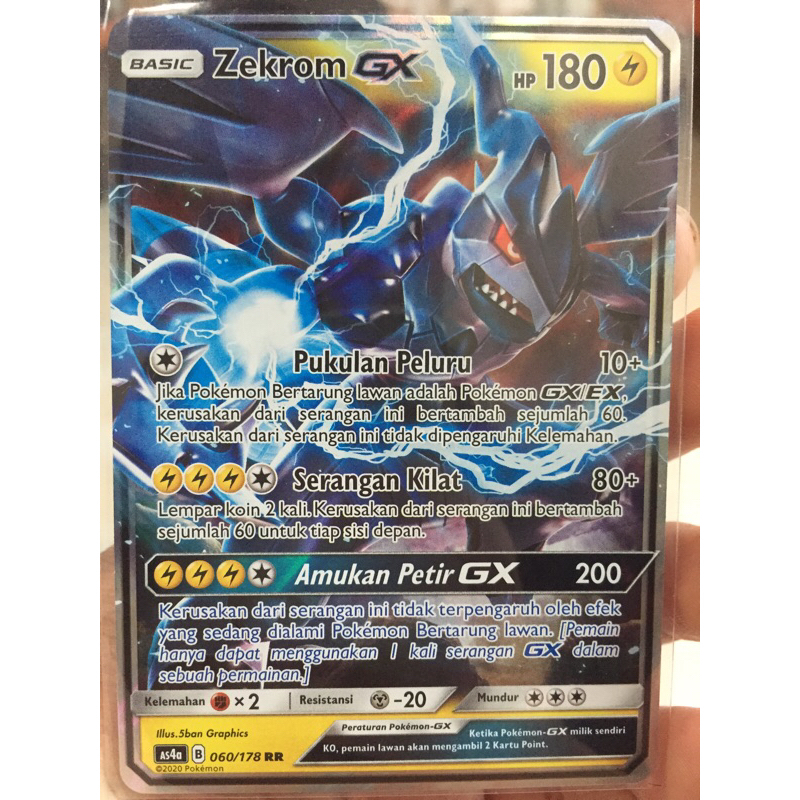Jual KARTU POKEMON ZEKROM GX RR INDONESIA HOLO | Shopee Indonesia