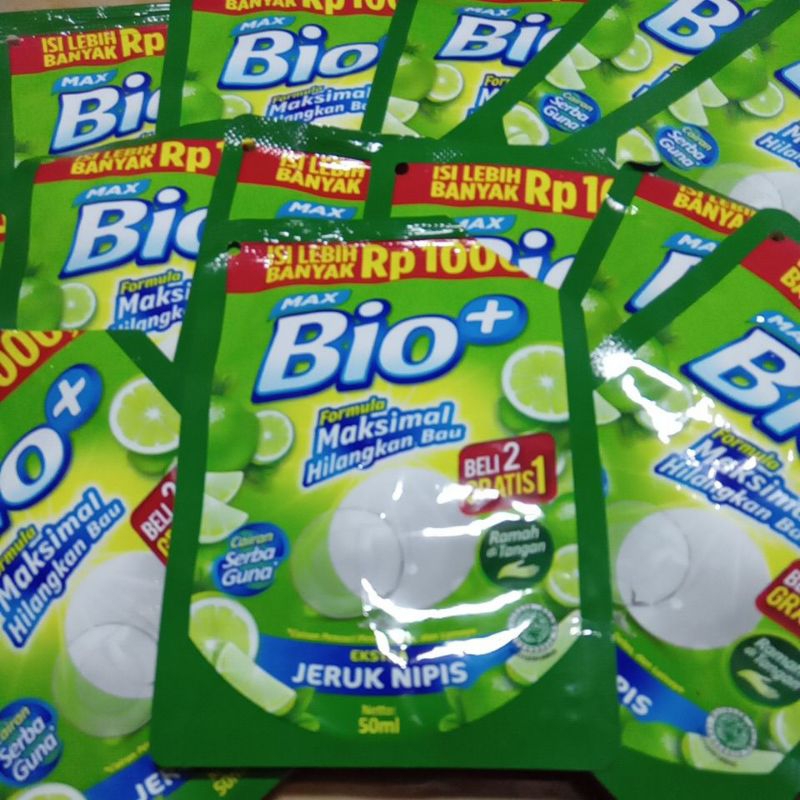 Jual BUNGKUS KOSONG SABUN CAIR BIO+ ISI 50ML | Shopee Indonesia