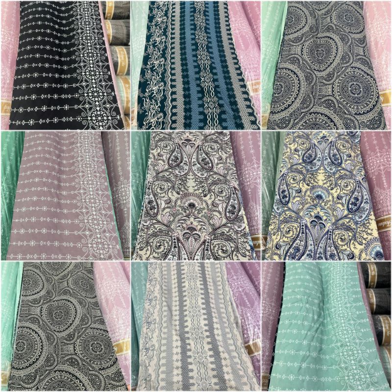 Jual kain katun rayon motif (harga tertera 0,5m) | Shopee Indonesia