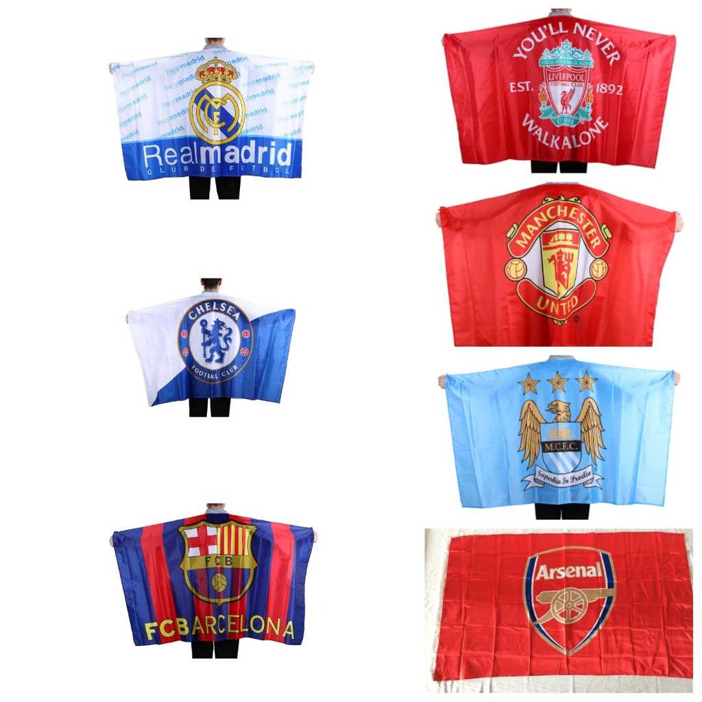 Jual (FLAG) BENDERA CLUB EROPA SEPAK BOLA REAL MADRID, CITY, EMYU DAN ...