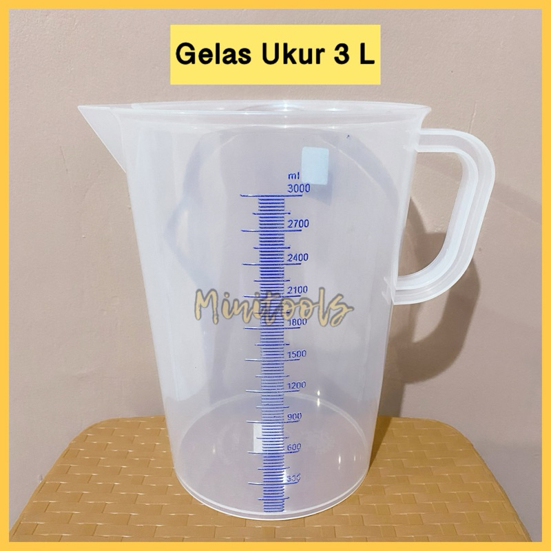Jual Green Leaf 1833 Gelas Takar Ukur Takaran Plastik 3 Liter Scarlet ...