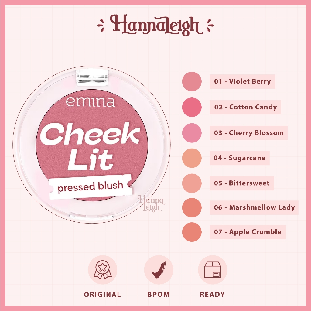Jual EMINA - Cheek Lit Pressed Blush 3.5g | Shopee Indonesia