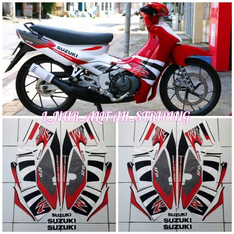 Jual STIKER STRIPING LIS LES POLET BODY MOTOR SUZUKI SATRIA 120 R ...