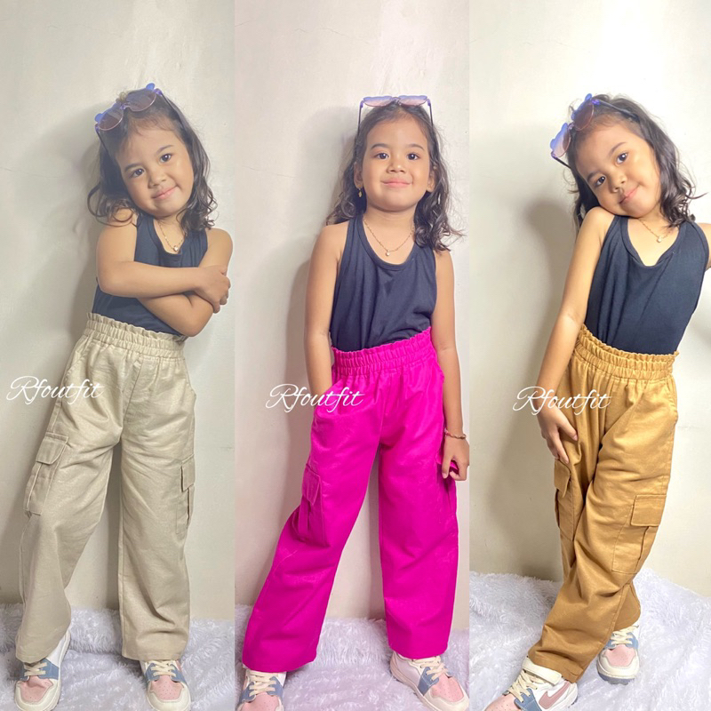 Jual CELANA CARGO ANAK PEREMPUAN/CELANA PANJANG ANAK PEREMPUAN/KULOT ...