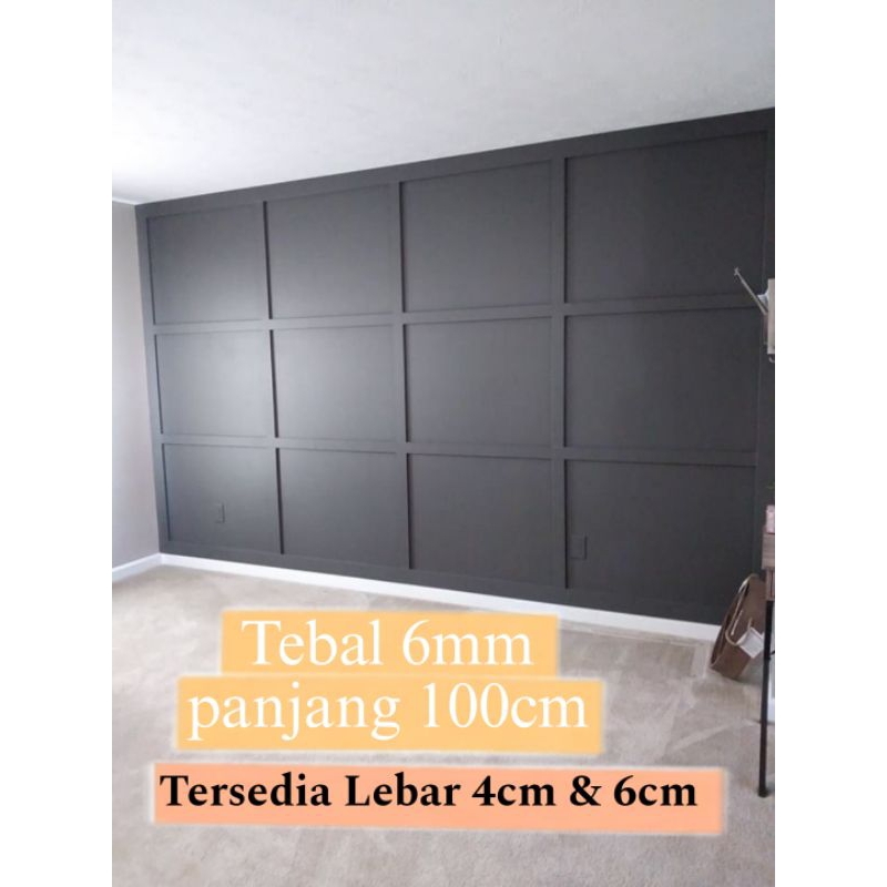 Jual Batten wall / Panel Dinding / kayu hmr / kayu mdf 6mm | Shopee ...