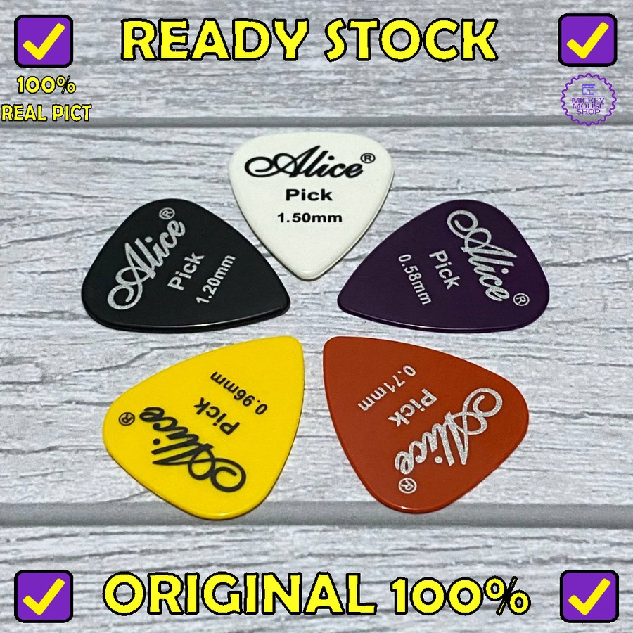 Jual Pick Gitar Alice AP-100P Standard Plectrum Smooth Glossy Gitar ...