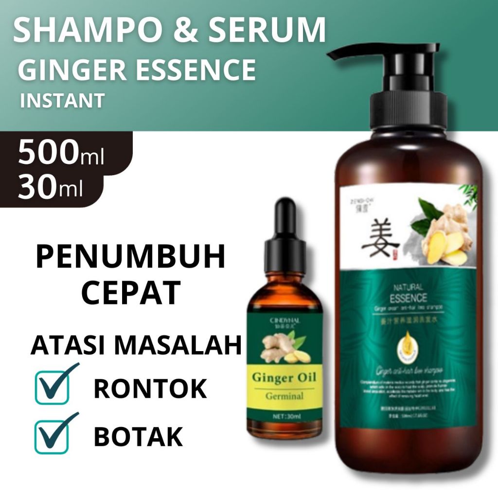 Jual Paket Bundling 2in1 Cindynal Serum Ginger Essence Dan Shampo ...