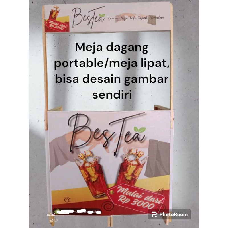 Jual meja dagang portable / Booth portable meja angkringan / meja ...