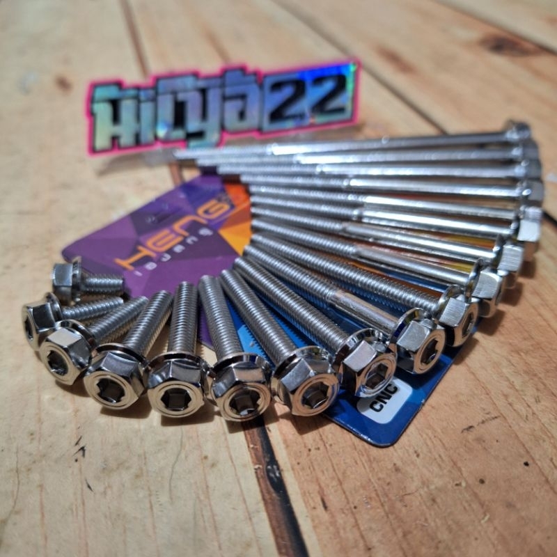 Jual baut 10 m6 model 2 kunci HEXAGON probolt original heng thailand | Shopee Indonesia