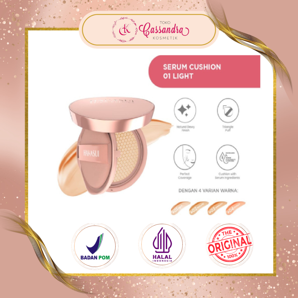 Jual HANASUI SERUM CUSHION 15GR|FOUNDATION |FLAWLESS| NATURAL DEWY FINISH|PERFECT COVERAGE |BPOM ...