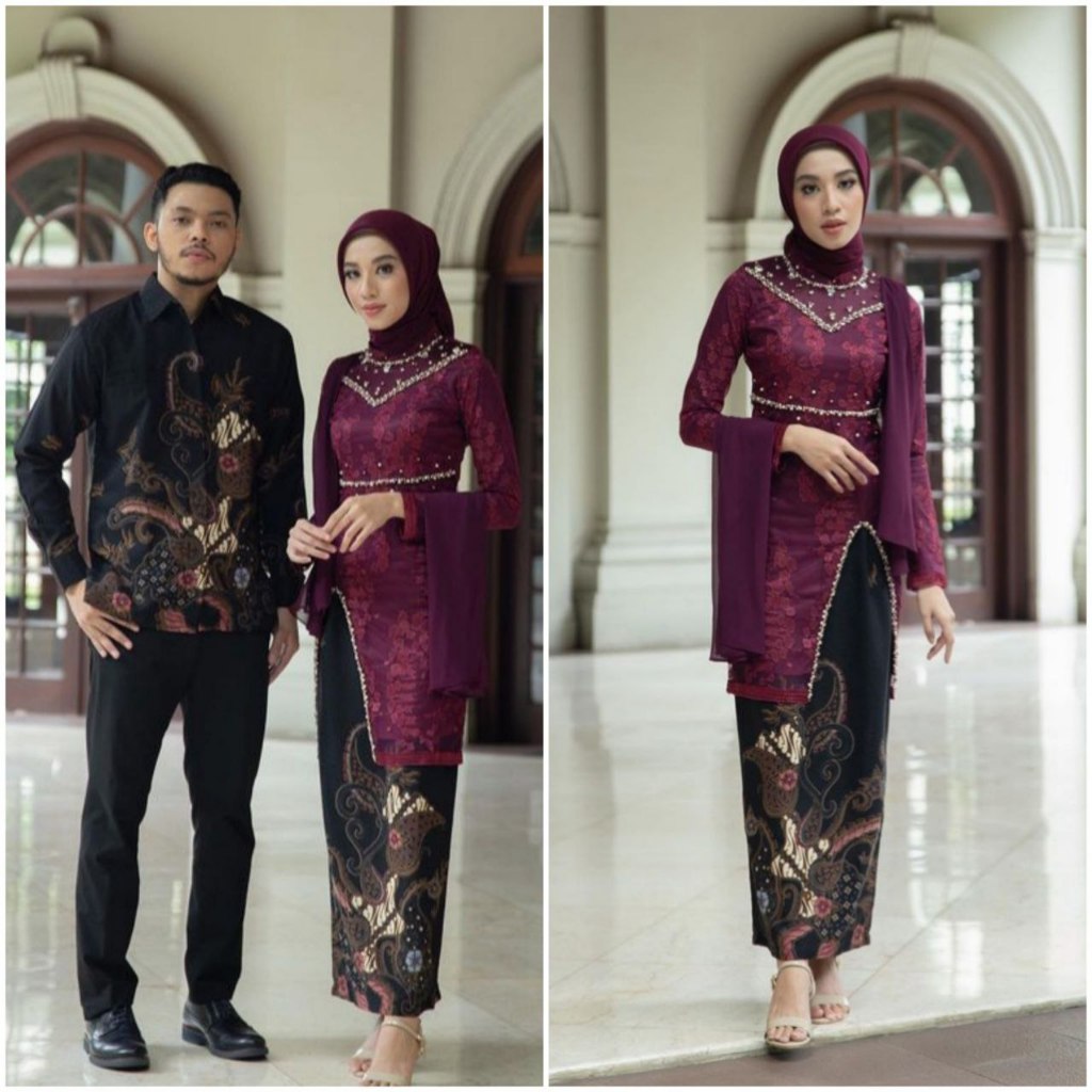 Jual Set Kebaya Couple Hanna Kebaya Wisuda Set Tunik Lamaran Tunangan ...