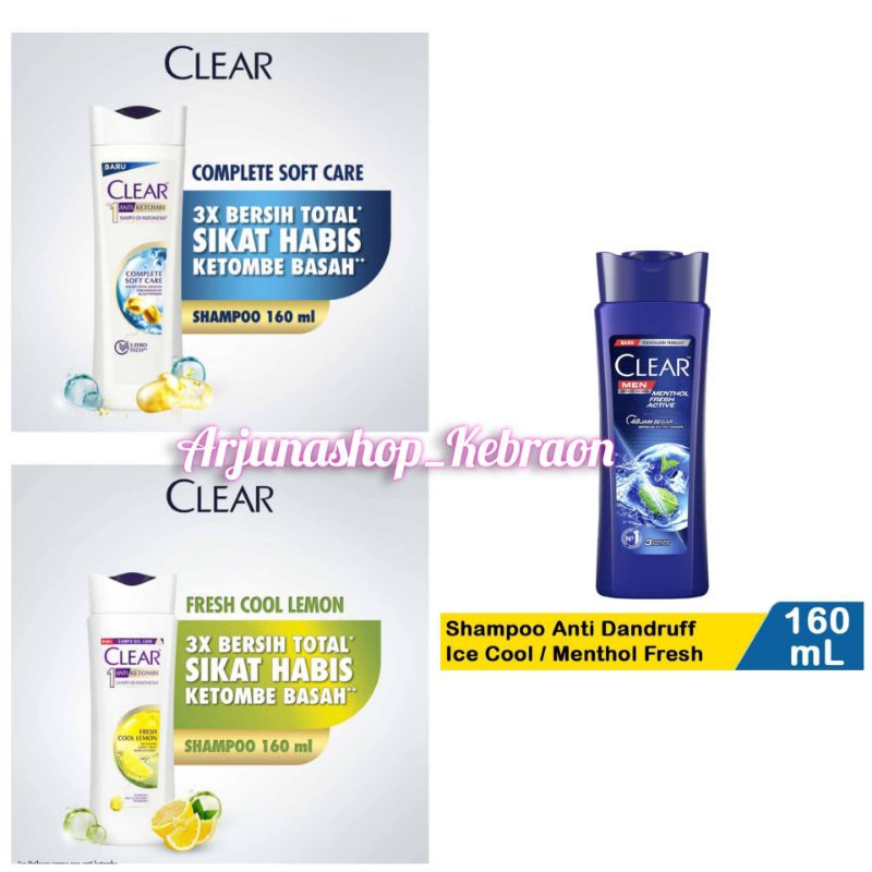 Jual CLEAR Shampo All Varian 160ml | Shopee Indonesia