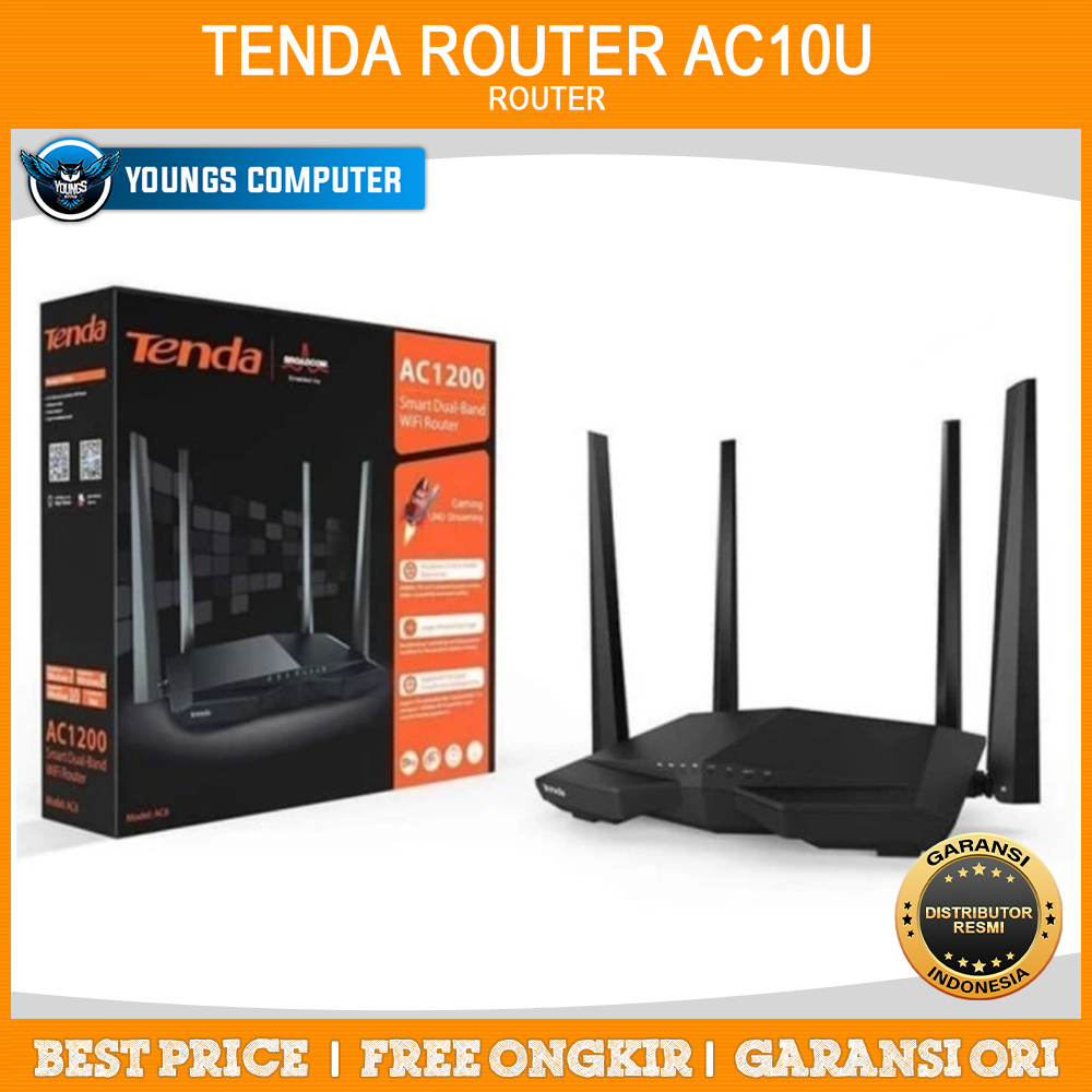 Jual TENDA AC10U - AC1200 MU-MIMO SMART DUAL BAND ROUTER | Shopee Indonesia