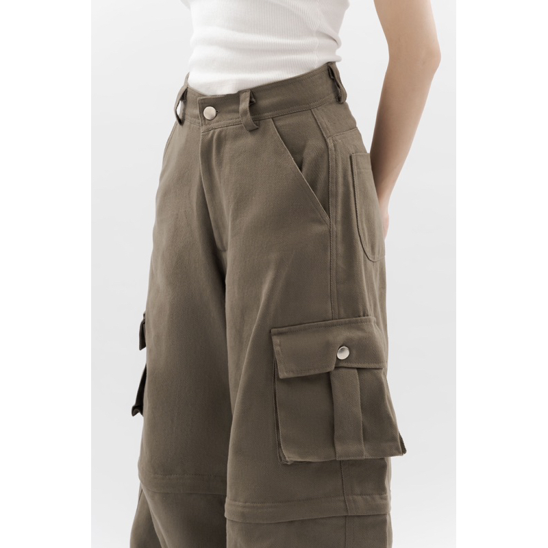 Jual Loui Cargo - Jorts Pants | Zip Detachable Pants | Wide Baggy Pants ...