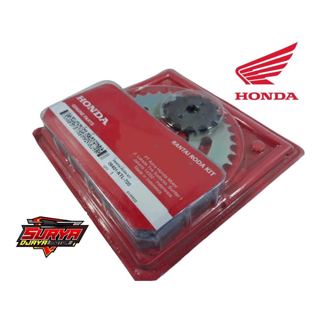 Jual ORI Gear Set + Rantai SUPRA X 125, KARISMA, REVO LAMA, SUPRA FIT NEW - 06401-KTL-700 ...