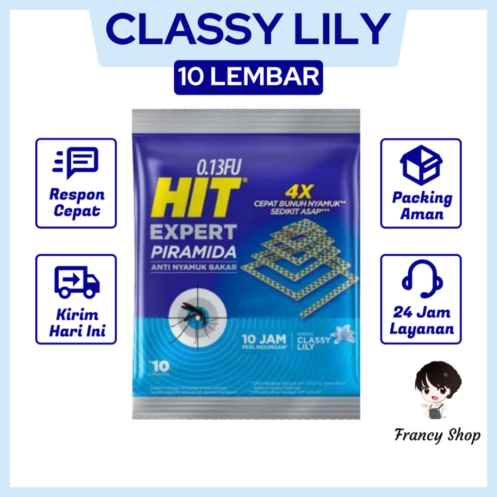 Jual Hit Piramida Classic Lily Obat Nyamuk Box isi 10s | Shopee Indonesia