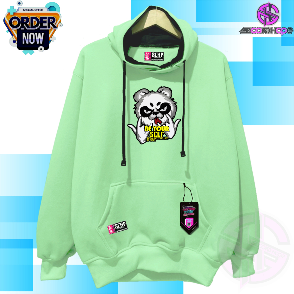 Jual Sweater Hoodie Terbaru Distro Gambar Panda Warna Mint Jaket Pria ...