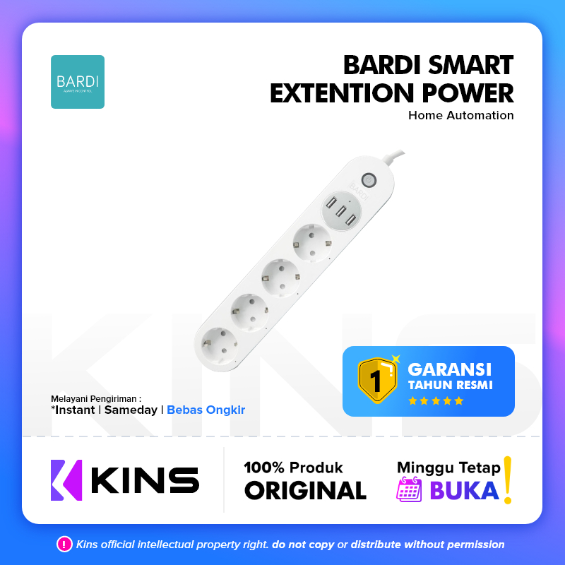 Jual BARDI Smart Extention Power Strips (Smart Stop Kontak, WIFI) | Shopee Indonesia