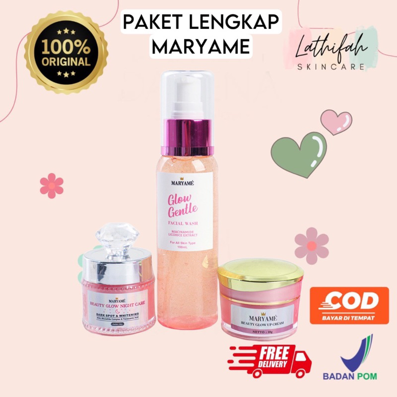 Jual PAKET LENGKAP MARYAME SABUN DAN GLOW UP CREAM DAN NIGHT CREAM ...