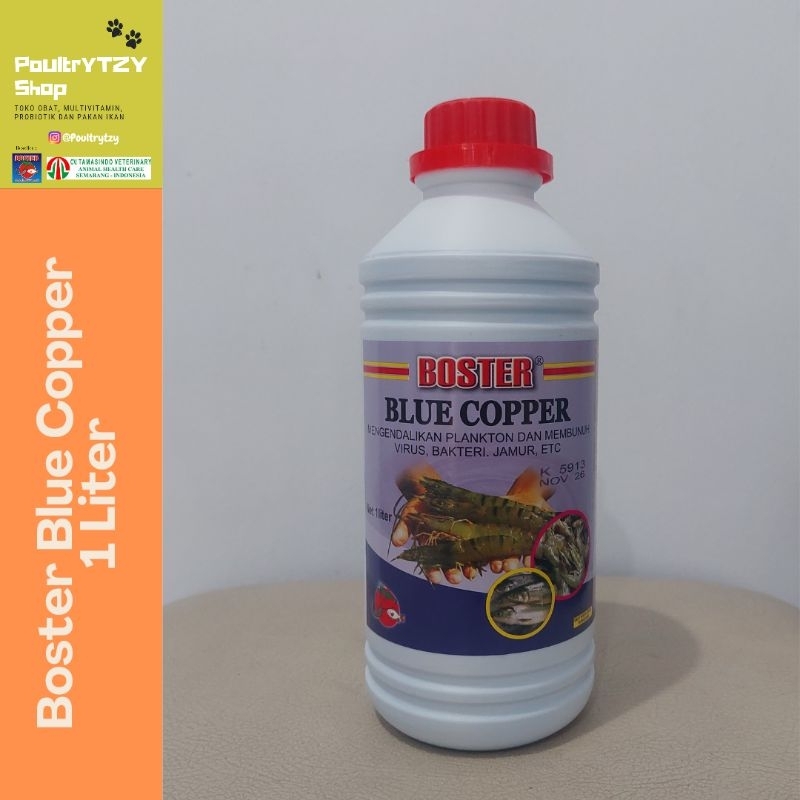 Jual BOSTER BLUE COPPER Uk. 1 Liter Antiseptik untuk Ikan/udang ...