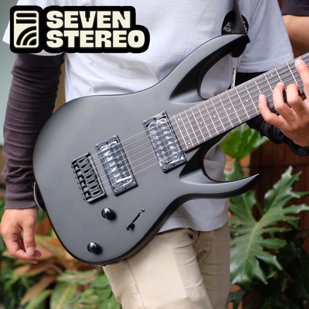 Jual SOLAR AB4.7C-E Carbon Black 7 String Electric Guitar | Shopee ...